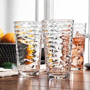 Glaver's Drinking Glasses Set of 10 Highball Glass Cups, Premium Glass Quality Coolers 17 Oz. Glassware. Ideal for Water, Juice, Cocktails, and Iced Tea. Dishwasher Safe.…