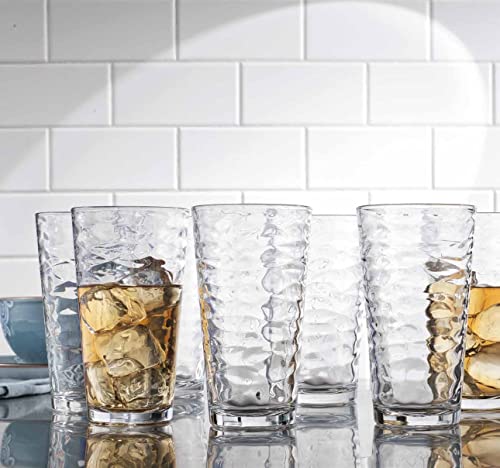 Glaver's Drinking Glasses Set of 10 Highball Glass Cups, Premium Glass Quality Coolers 17 Oz. Glassware. Ideal for Water, Juice, Cocktails, and Iced Tea. Dishwasher Safe.…