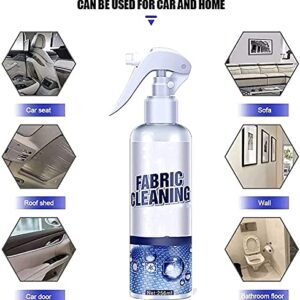 Car Interior Cleaning Agent Strong Detergent for Household Flannels Fabrics, Multi-Purpose Automotive Interior Fabric Cleaning Agent Spray, Car Leather Seat Cleaner Kit (100ml)