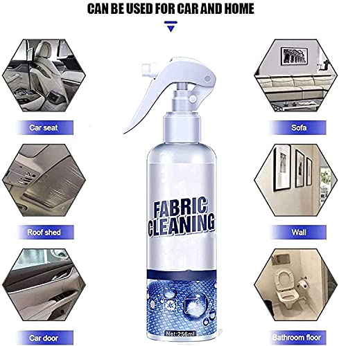 Car Interior Cleaning Agent Strong Detergent for Household Flannels Fabrics, Multi-Purpose Automotive Interior Fabric Cleaning Agent Spray, Car Leather Seat Cleaner Kit (100ml)