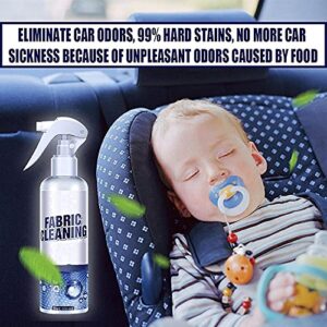 Car Interior Cleaning Agent Strong Detergent for Household Flannels Fabrics, Multi-Purpose Automotive Interior Fabric Cleaning Agent Spray, Car Leather Seat Cleaner Kit (100ml)