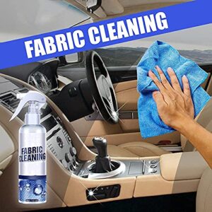 Car Interior Cleaning Agent Strong Detergent for Household Flannels Fabrics, Multi-Purpose Automotive Interior Fabric Cleaning Agent Spray, Car Leather Seat Cleaner Kit (100ml)