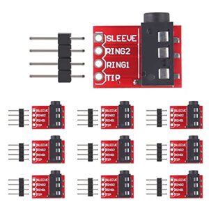 aitrip 10pcs trrs 3.5mm jack breakout headphone video audio mp3 jack audio jack breakout headphone video for arduino