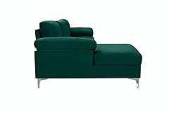 SECTIONAL Sofa Velvet Left Hand Facing