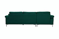 SECTIONAL Sofa Velvet Left Hand Facing