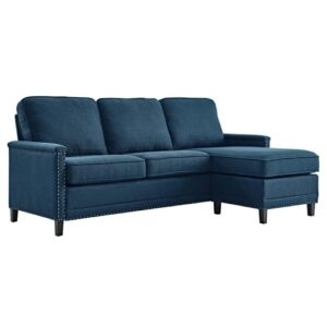 modway ashton sectional, azure