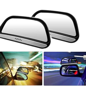 Adjustable 360 Degree Rotation Wide Angle Side Rear Mirrors Blind Spot Snap Way Rearview Mirror Universal Black