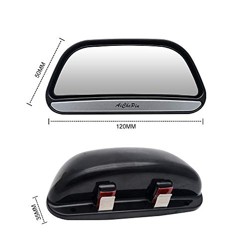 Adjustable 360 Degree Rotation Wide Angle Side Rear Mirrors Blind Spot Snap Way Rearview Mirror Universal Black