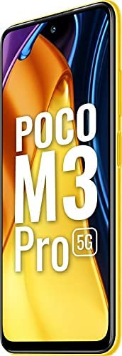 Poco M3 PRO 5G + 4G Volte Global Unlocked GSM 6.5" Octa Core 48mp Triple Camera (Not Verizon/Boost/CDMA) (Yellow, 64GB+4GB)