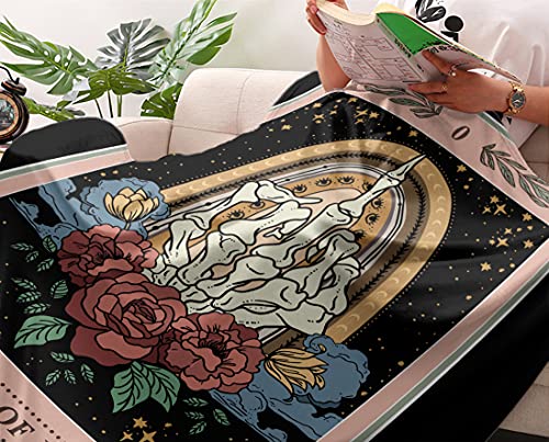 NBBZ Funny Tarot Card Ultra Soft Flannel Couch Sofa Throws Blankets for Traveling Flighting Camping Home 51x63 in. (130x160cm)