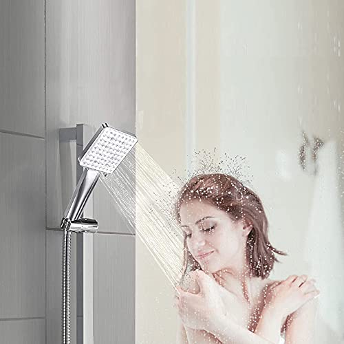 Ablink High Pressure Shower Head with Handheld, 6 Modes Chrome Shower Head with 59" Stainless Steel Hose and Adjustable Shower Bracket