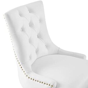 Modway Regent Tufted Performance Velvet Swivel Office Chair in Gold White