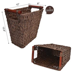 GRANNY SAYS Bundle of 1-Pack Wicker Wastebasket & 3-Pack Wicker Storage Baskets