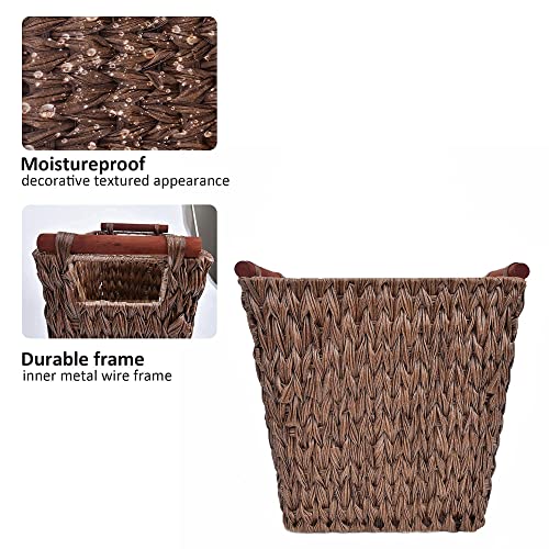 GRANNY SAYS Bundle of 1-Pack Wicker Wastebasket & 3-Pack Wicker Storage Baskets