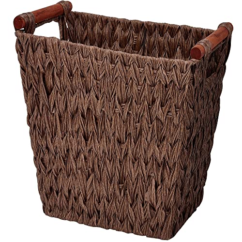 GRANNY SAYS Bundle of 1-Pack Wicker Wastebasket & 3-Pack Wicker Storage Baskets