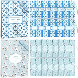 la bellefÉe sachet bags for drawers, closets and dresser set 28 packs (14 linen+14 cotton sachets)