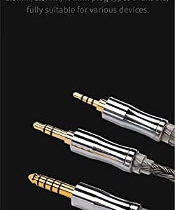 Kinboofi HiFi Earphone Cable, KBEAR 24 Core 5N Silver Plated OFC Upgrade Cable… (2PIN, 3.5mm)