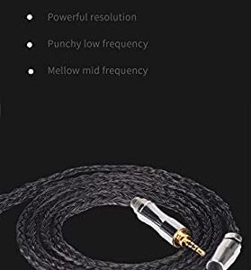 Kinboofi HiFi Earphone Cable, KBEAR 24 Core 5N Silver Plated OFC Upgrade Cable… (2PIN, 3.5mm)