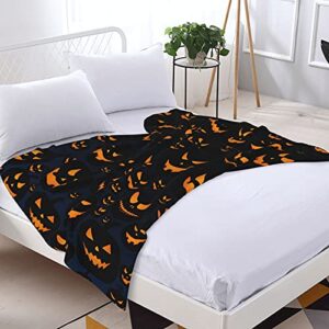 Halloween Pumpkin Ultra-Soft Micro Fleece Blanket Durable Keeps Warm The Office Blanket for All Seasons and Scene 60x50 Inch