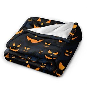 Halloween Pumpkin Ultra-Soft Micro Fleece Blanket Durable Keeps Warm The Office Blanket for All Seasons and Scene 60x50 Inch