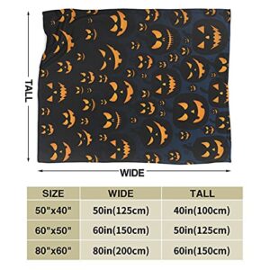 Halloween Pumpkin Ultra-Soft Micro Fleece Blanket Durable Keeps Warm The Office Blanket for All Seasons and Scene 60x50 Inch