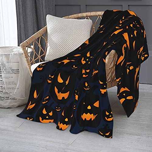 Halloween Pumpkin Ultra-Soft Micro Fleece Blanket Durable Keeps Warm The Office Blanket for All Seasons and Scene 60x50 Inch