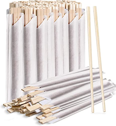 Bamboo Wooden Chopsticks (50 Pairs) | Cooking Chopstick | Sturdy Smooth Finish Chop Sticks | Reusable Chopsticks| Japanese Chinese Korean Chopsticks | Individually Wrapped Disposable Chopsticks Wood