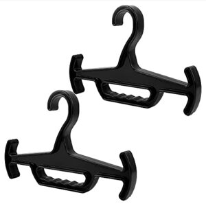 [2 pack] heavy duty hangers for law enforcement gear - heavy load capacity body armor hanger - weight dispersing hanger for tactical gear - multi-purpose bcd/wetsuit hanger