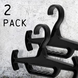 [2 Pack] Heavy Duty Hangers for Law Enforcement Gear - Heavy Load Capacity Body Armor Hanger - Weight Dispersing Hanger for Tactical Gear - Multi-Purpose BCD/Wetsuit Hanger