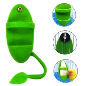 2pcs Bird Feeding Cup Rack Plastic Cuttlebone Holder,Bird Food Holder, Plastic Food Fruit Feeding Perch Stand Holder for Pet Bird Supplies Fruit Vegetable Storage Stands