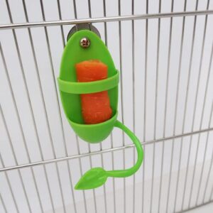 2pcs Bird Feeding Cup Rack Plastic Cuttlebone Holder,Bird Food Holder, Plastic Food Fruit Feeding Perch Stand Holder for Pet Bird Supplies Fruit Vegetable Storage Stands