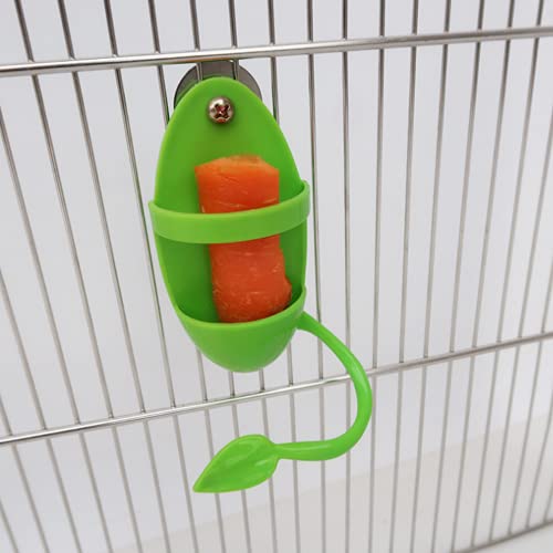 2pcs Bird Feeding Cup Rack Plastic Cuttlebone Holder,Bird Food Holder, Plastic Food Fruit Feeding Perch Stand Holder for Pet Bird Supplies Fruit Vegetable Storage Stands