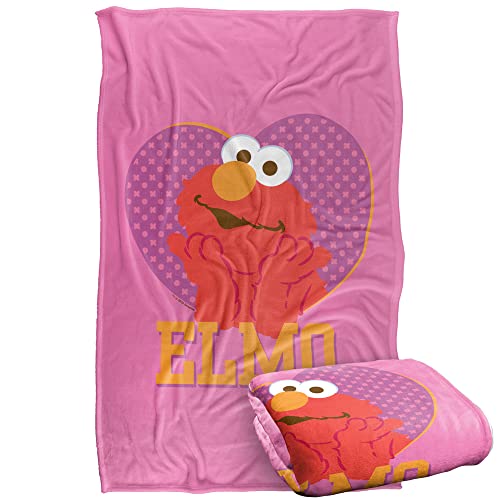 Sesame Street Patterned Elmo Heart Officially Licensed Silky Touch Super Soft Throw Blanket 36" x 58"