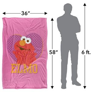 Sesame Street Patterned Elmo Heart Officially Licensed Silky Touch Super Soft Throw Blanket 36" x 58"