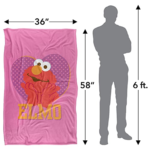 Sesame Street Patterned Elmo Heart Officially Licensed Silky Touch Super Soft Throw Blanket 36" x 58"