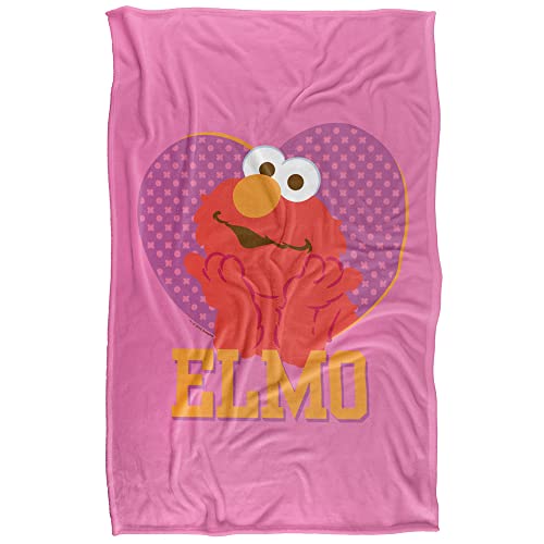 Sesame Street Patterned Elmo Heart Officially Licensed Silky Touch Super Soft Throw Blanket 36" x 58"