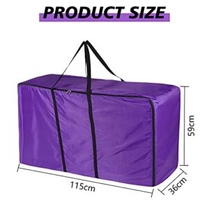 HYXITVCG Hay Bag, Heavy Duty Hay Bale Storage Bag, Extra Large Tote Hay Bale Carry Bag, Portable Horses Goats Livestock Hay Bale Bag with Zipper and Handle (45'' x 23'' x14'')