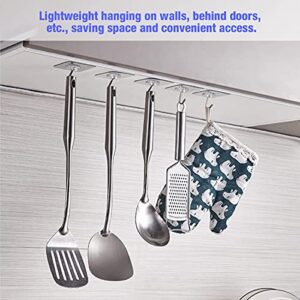 SLTG2020 20pcs Self-Adhesive Sticky Hooks Heavy Duty Wall Seamless Hooks Hangers