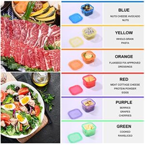 Portion Control Container Kit,21 Day Fix Containers And Food Plan,Multi Color Coded Containers,Meal Prep System Storage Containers,BPA Free Weight Loss Food Containers For Double Diet Plan (Square 7PCS)