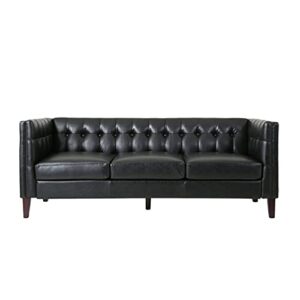 christopher knight home pondway sofas, midnight black + brown