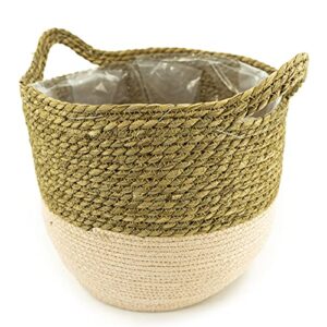 NOOR Living Design Products 38194 Basket Set 4-Piece Seagrass Natural Pink M