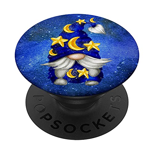 Stay Wild Moon Child With Yellow Stars And Moon - Cute Gnome PopSockets Swappable PopGrip