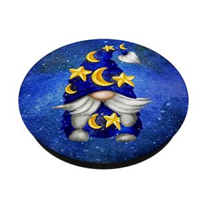 Stay Wild Moon Child With Yellow Stars And Moon - Cute Gnome PopSockets Swappable PopGrip