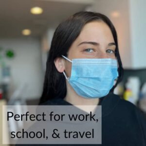 Dr. Family Disposable Face Mask for Adults, 50 PCs, Face Mask with Excellent Fit, Breathable Disposable Masks, Soft Ear Loops, Perfect for Travel, Office, School - Ship from USA