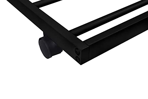 gaodashang Twin Size Metal Frame Daybed with Pullout Trundle,Heavy Duty Steel Slat Support Sofa Bed for Guest,No Spring Box Needed,Black