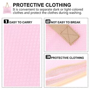 OSALADI Mesh Laundry Bags Mesh Wash Bag for Delicates Underwear with Premium Zipper Clothing Washing Bags for Laundry Travel Storage Bag Pink