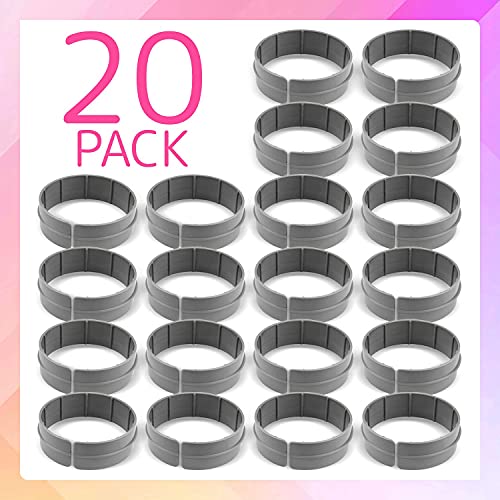 [20 Pack] Quilt Clips for Quilting Creations - Heavy Duty Quilting Clips for Machine Quilting - Versatile Clamps for Quilting Free Motion - 1" Tall Large Clamps for Quilt - 3" Diameter Quilting Rings