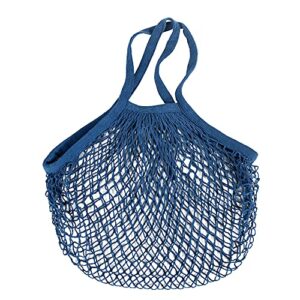 RETong Organic 100 percent Cotton Reusable Washable Mesh Grocery Produce Bags For Fruit and Veggies (blue), Medium