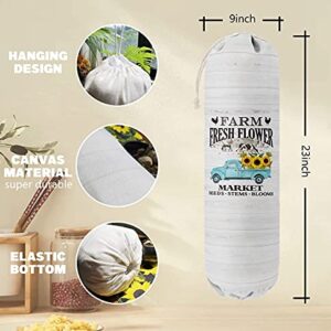 Grocery Bags Holder Organizer for Shopping Bags，Wall Mount Plastic Bags Storage Container Dispensers, Gift for Women Mother Grandmother Friend