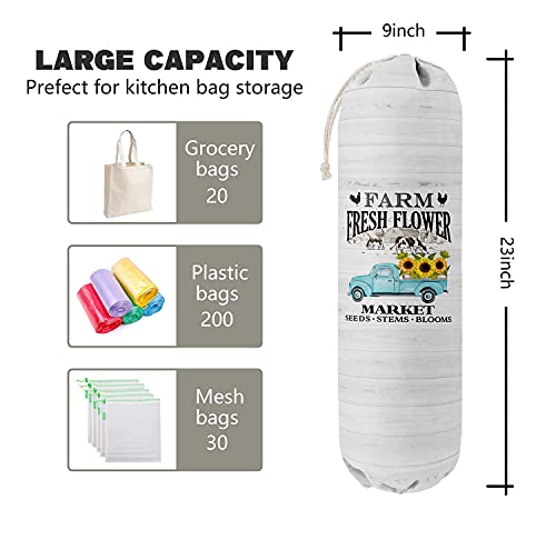 Grocery Bags Holder Organizer for Shopping Bags，Wall Mount Plastic Bags Storage Container Dispensers, Gift for Women Mother Grandmother Friend